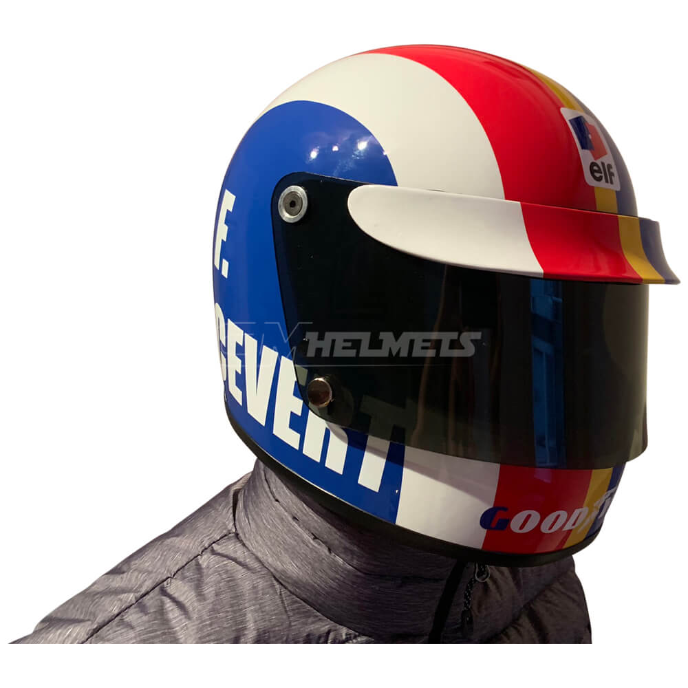 FRANCOIS CEVERT 1973 VINTAGE RETRO F1 REPLICA HELMET FULL SIZE | CM Helmets