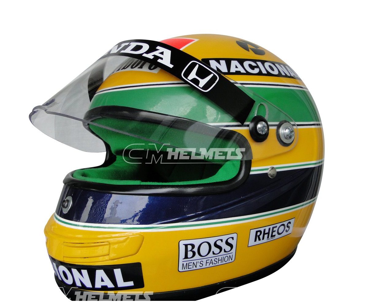 AYRTON SENNA 1990 RHEOS F1 REPLICA HELMET FULL SIZE | CM Helmets