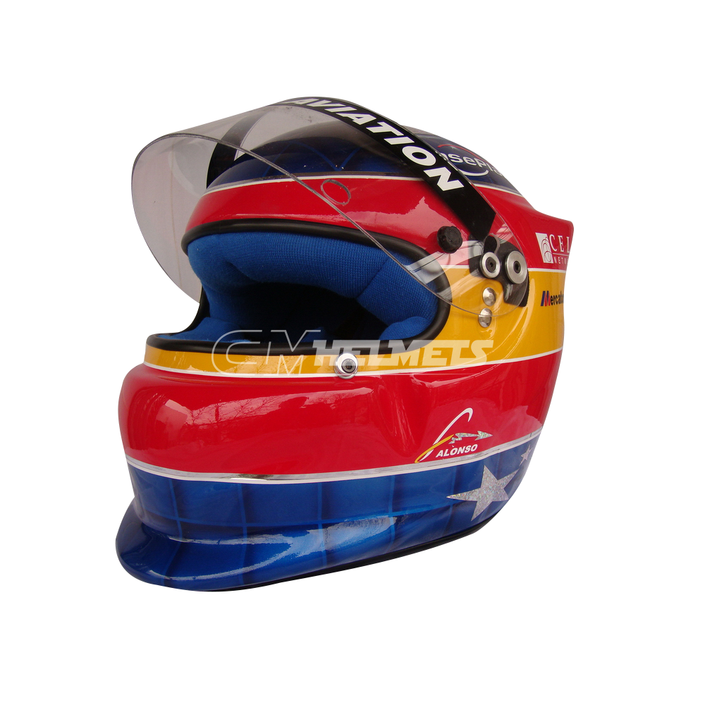 FERNANDO ALONSO 2001 F1 REPLICA HELMET FULL SIZE - CM Helmets