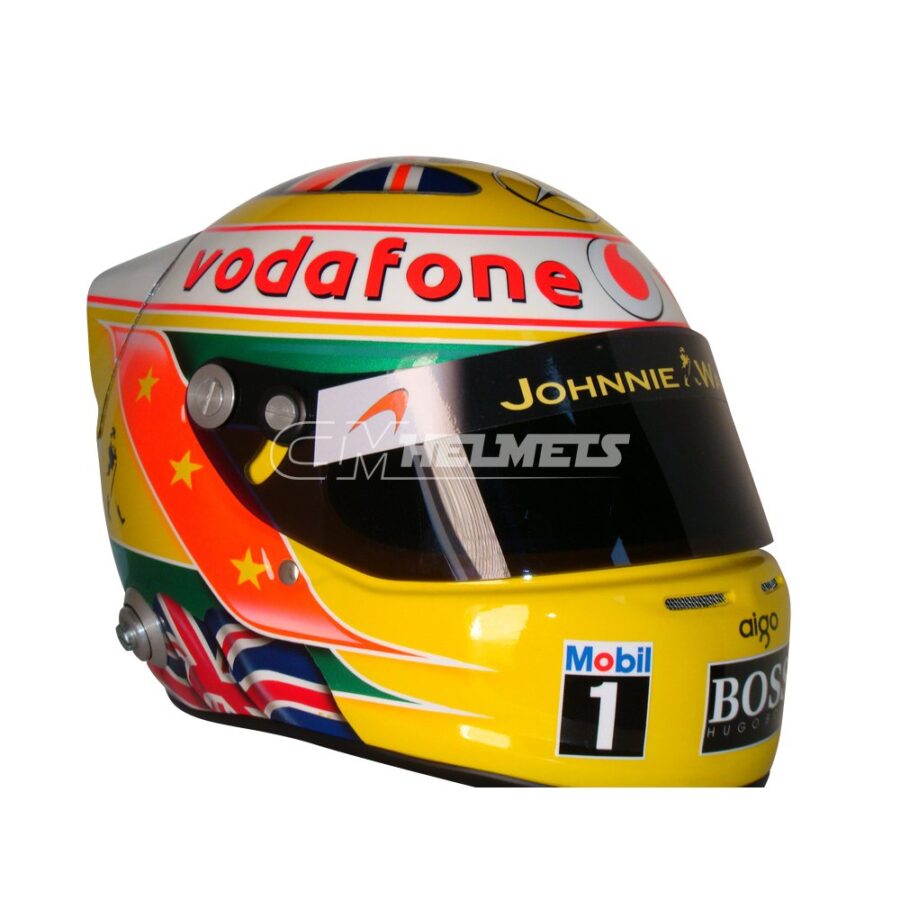 LEWIS HAMILTON 2010 SILVERSTONE GP F1 REPLICA HELMET FULL SIZE - CM Helmets