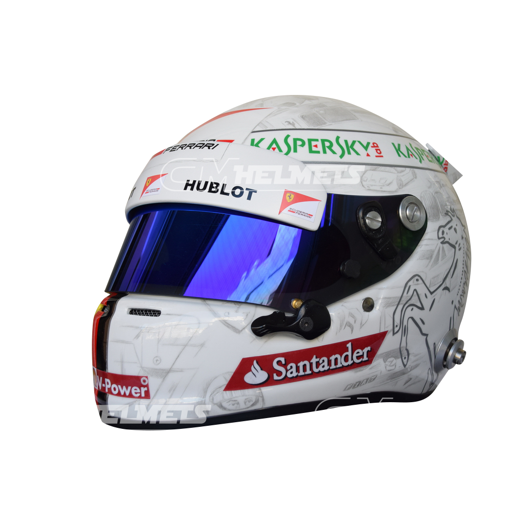 SEBASTIAN VETTEL 2015 MEXICAN GP F1 REPLICA HELMET FULL SIZE - CM Helmets