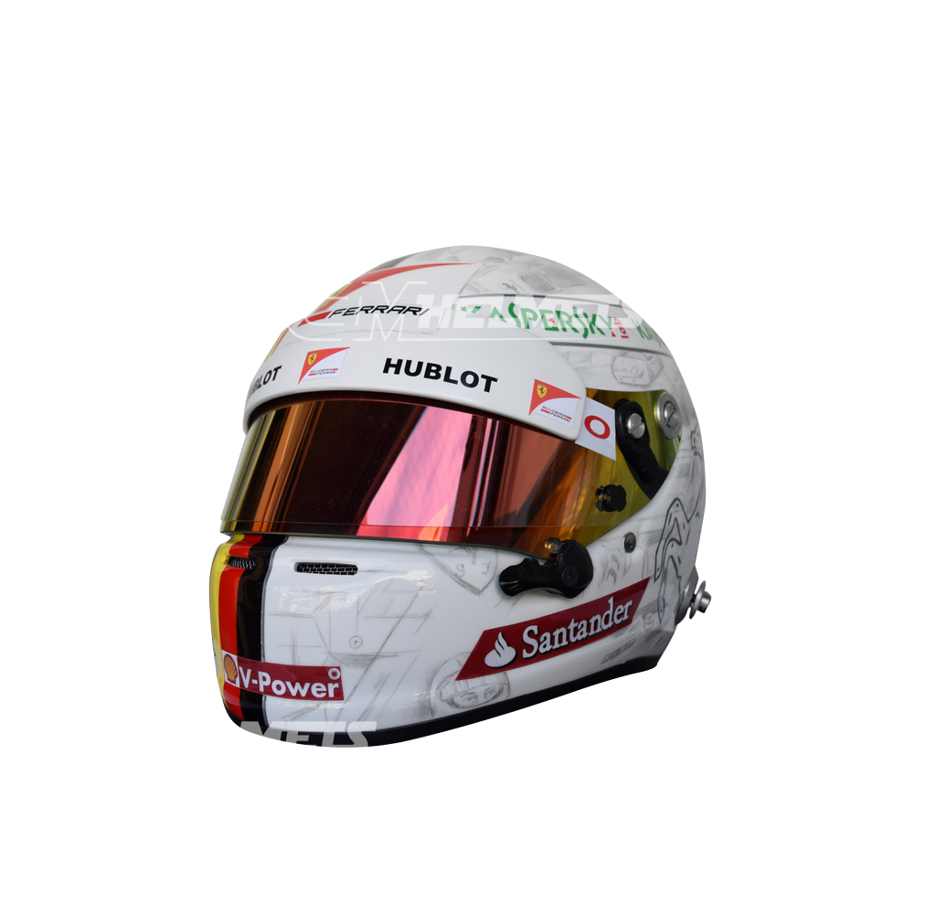 SEBASTIAN VETTEL 2015 MEXICAN GP F1 REPLICA HELMET FULL SIZE - CM Helmets