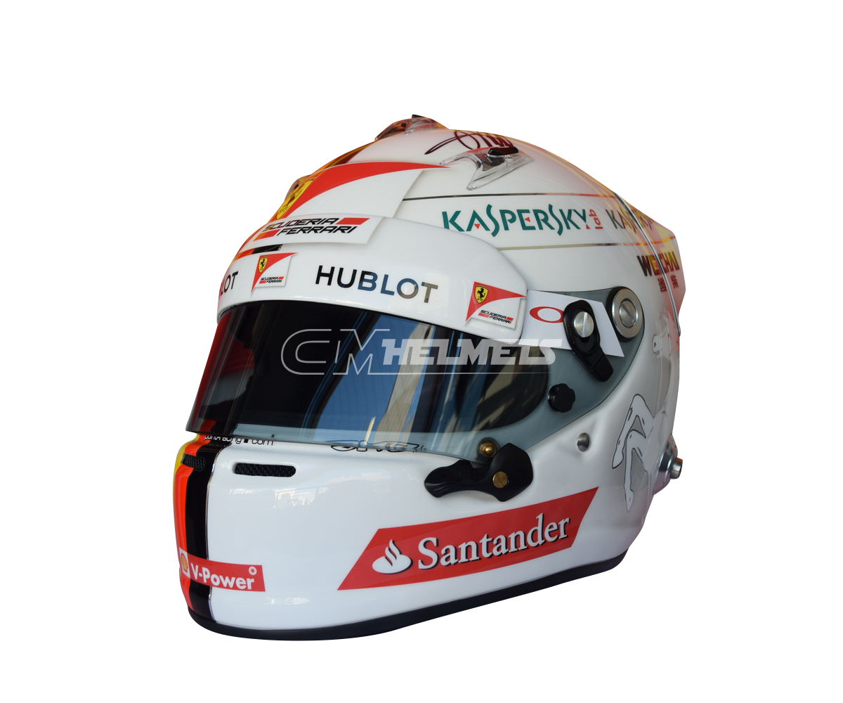 SEBASTIAN VETTEL 2015 ORIGINAL FERRARI SIGNED F1 - CM Helmets